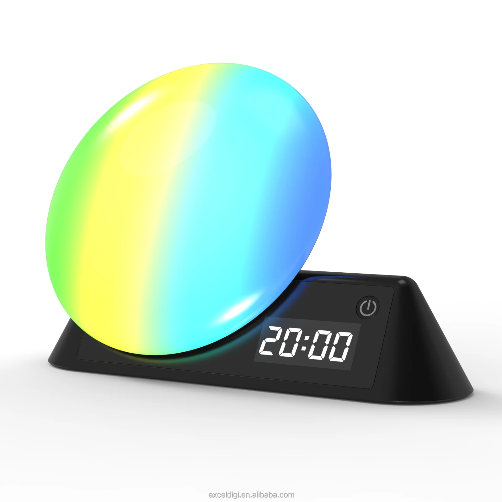 Excel Digital Multi Color Light Rgb+cw Brightness Smart Wake Up Light ...
