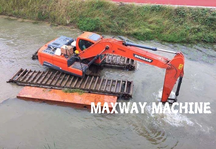 MAX250PU Floating Amphibious Pontoon Track for 23-26 Ton Excavators