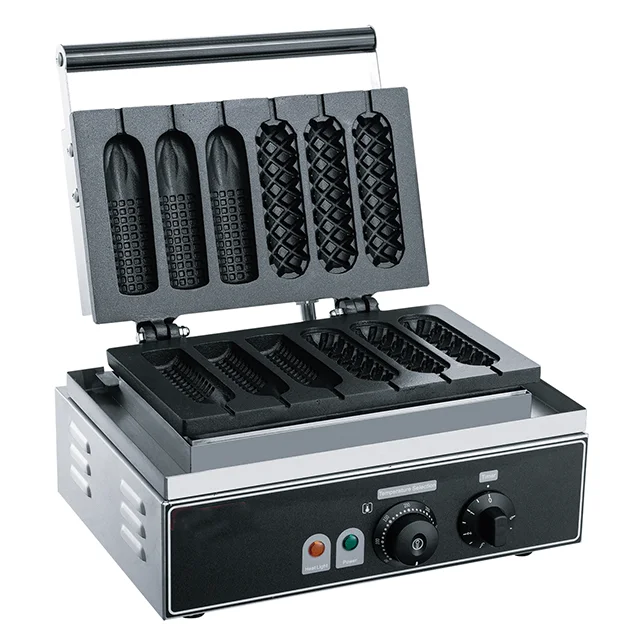 Commercial Electric Waffle Stick Maker Waffle On A Stick Lolly Corn Waffle Maker Snack Machines ...