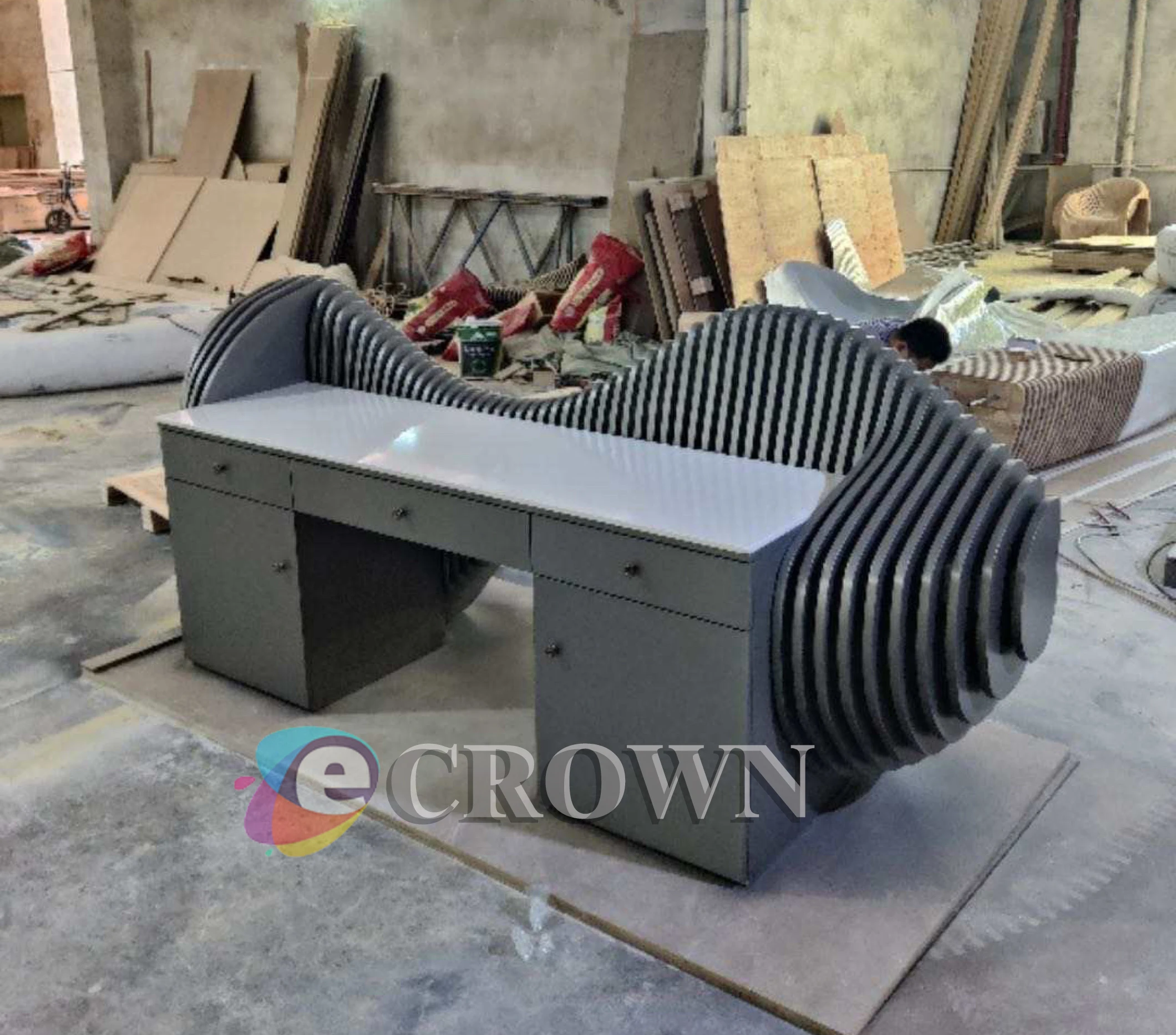 Mall table For showcase cashier design table wooden counter desk kiosk ...