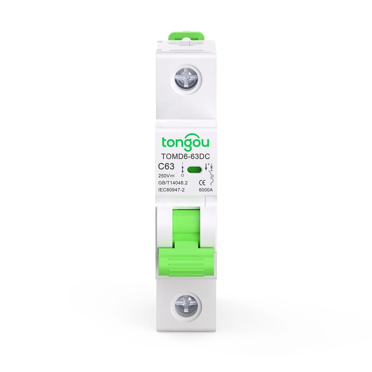 TOMD6-63DC PV EV Solar Power System 1 Pole 12V-550V Single Phase Mcb Mini DC Circuit Breaker ...