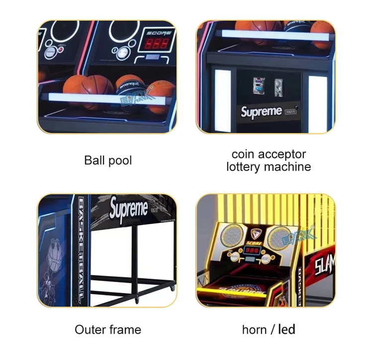 Adult Indoor Electronic Coin Operated Skill Shooting Street Basketball ...