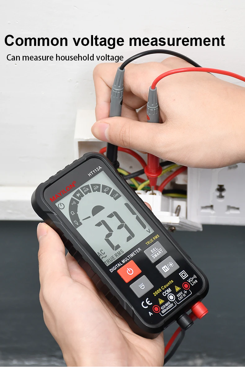 Mayilon Ht112a Digital Multimeter 250v Fuse 2000 Counts Auto Range ...