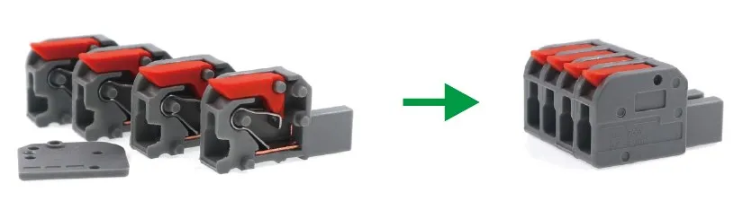 Plug In Terminal Block Lever Crimp Terminal Spacing 5.5mm Quick Connect ...