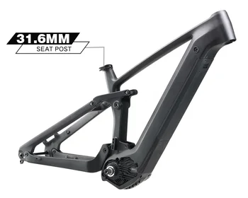 Bafang Ebike Carbon Fiber Am Frame M510 M560 M600 Mid Motor Full Suspension Emtb Electric All ...