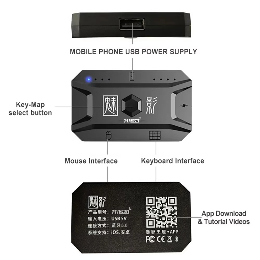 Keyboard Mouse Converter - Portable Game Adapter M1 Pro
