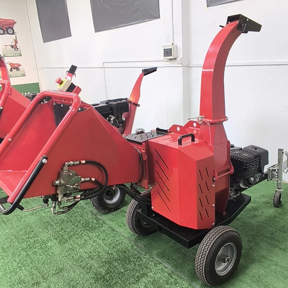 15HP Wood Shredder Multi Purpose Household Use Hydraulic Feeding Disc ...