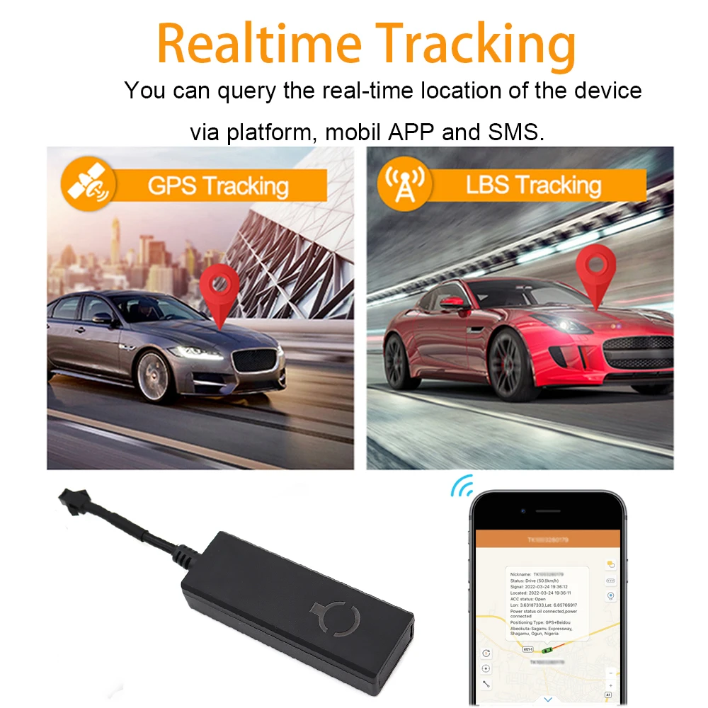Small Car Vehicle Security 2G Wired GPS Tracker Device Cloud Storage ...