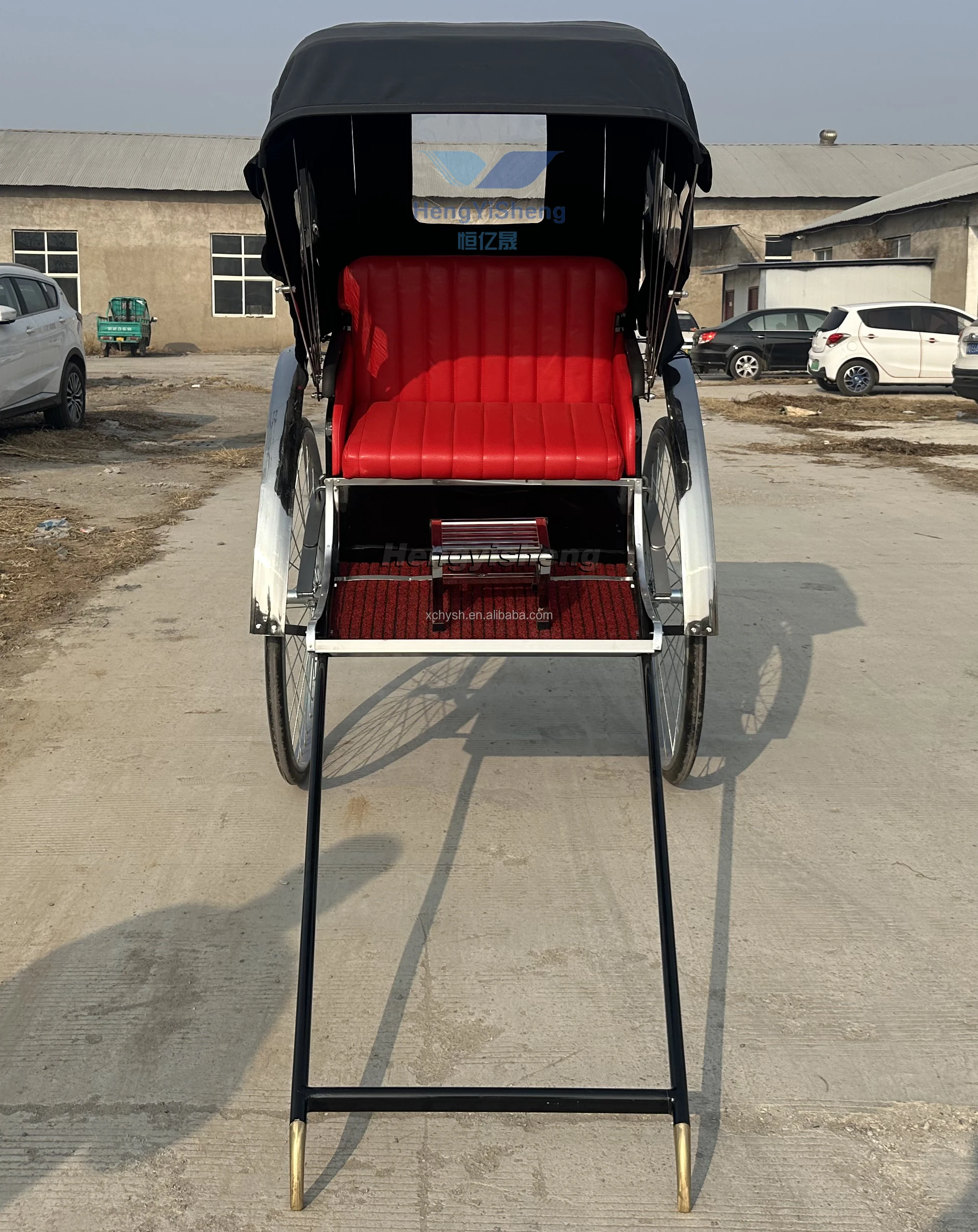 Black Rickshaw Sightseeing Travel Rickshaw Horse Drawn Carriage