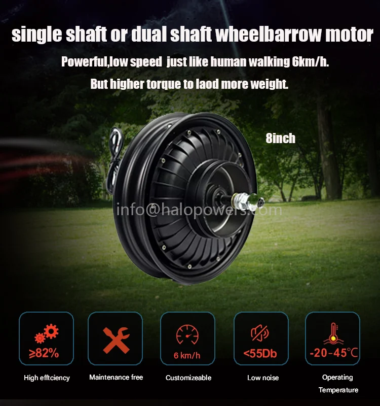 24 Volt Electric Wheelbarrow - Halopower Motorized Wheelbarrow