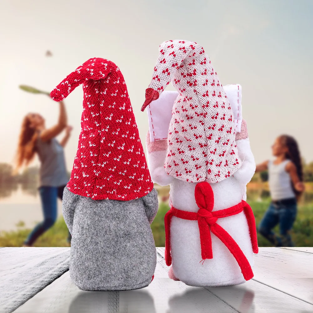 2024 Rudolph Plush Toy Faceless Doll Gifts Red Stuffed Handmade Soft ...