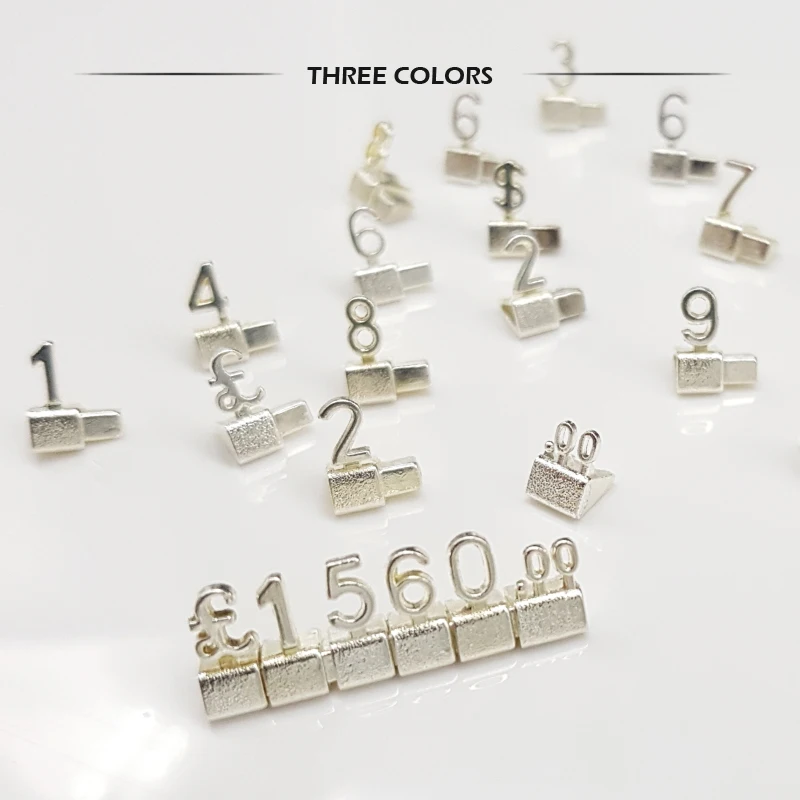 Number Letter Adjustable Price Display Stand Cube Label Sets of Number ...