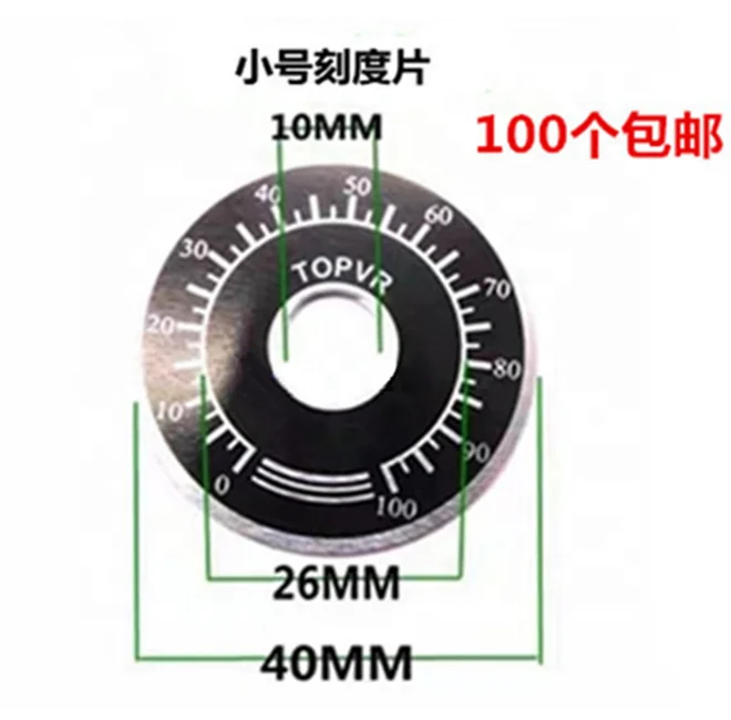 0-100 potentiometer knob scale piece square with glue digital dial with ...