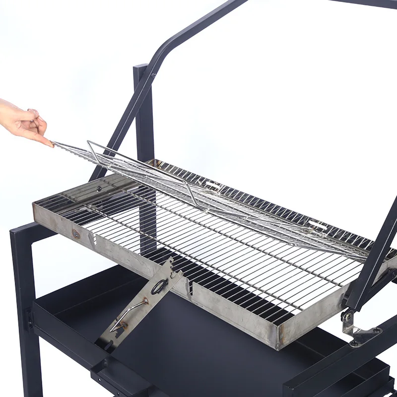 Commercial Camping Big Smoker Rotary Foldable Charcoal BBQ Set Grill Rack