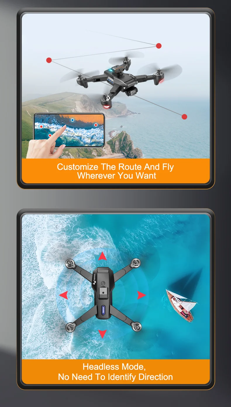 HOSHI P9 PRO RC Drone - 8K Dual Camera, 360 Obstacle Avoidance