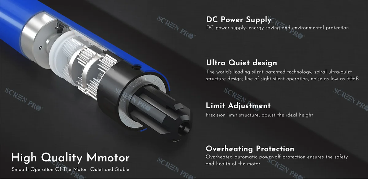 Slimline Electric Tab-tension Screen 4k Home Cinema Grey Fabric Screen ...