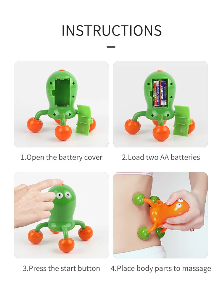 Octopus Shape Personal Vibrating Massager Full Body Massager Vibrator ...