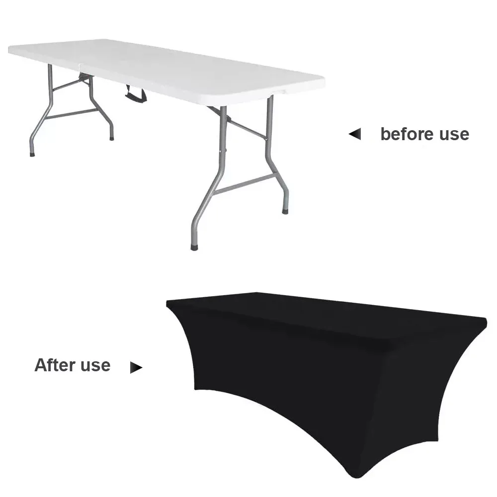 Spandex 6ft Stretch Table Cover With Custom Logo Elastic Printing ...
