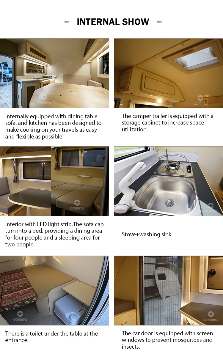 Otr Long Service Life Motor Home Rv Camper 4x4 Camper Trailer Caravan ...