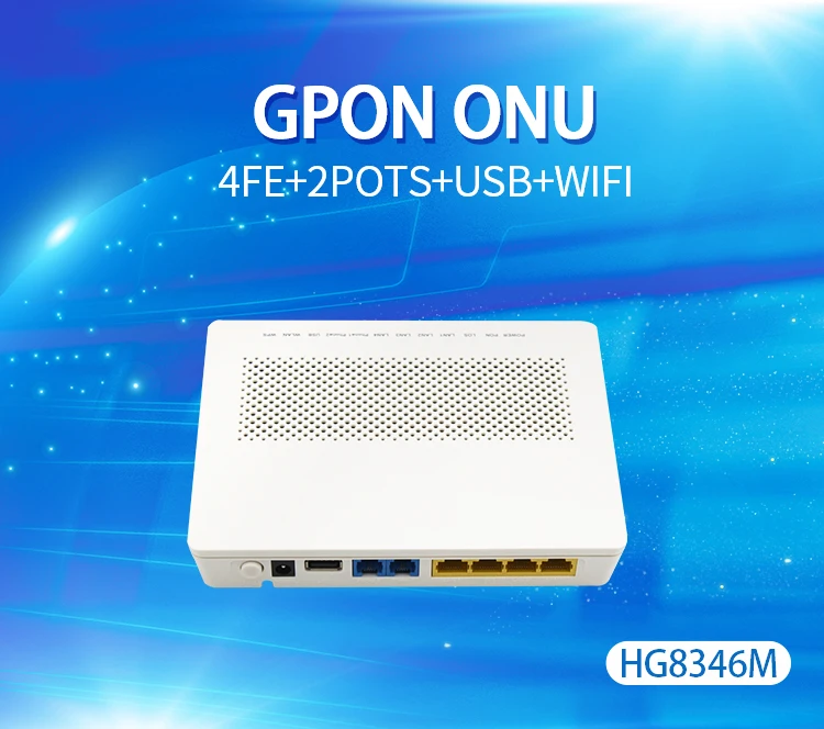 Gpon Onu Hg8346m Xpon Ont 4fe Lan + 2tel 2.4g Wifi 2dbi Antennas Gpon ...