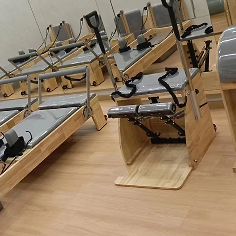 Hot Sale Yoga Pilates Reformer Machine Wood Adjustable Fitness Home ...