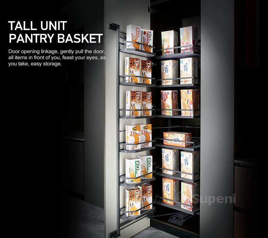 Supeni Kitchen Hardware Tandem Pantry Unit 450mm/600mm Tall Unit Pantry ...