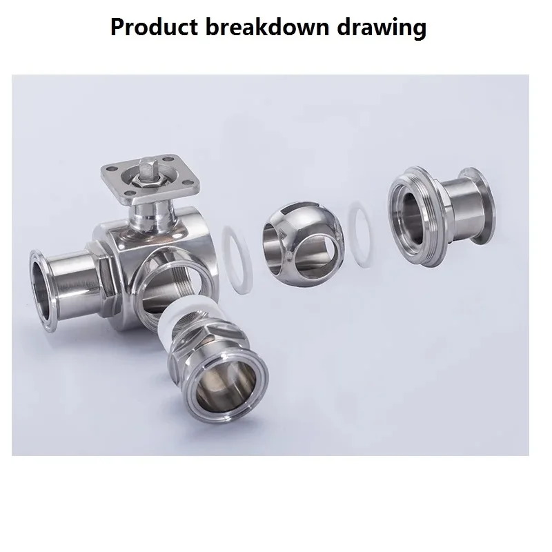 High Quality Three-Way Ball Valve Sanitary SUS304 SUS316