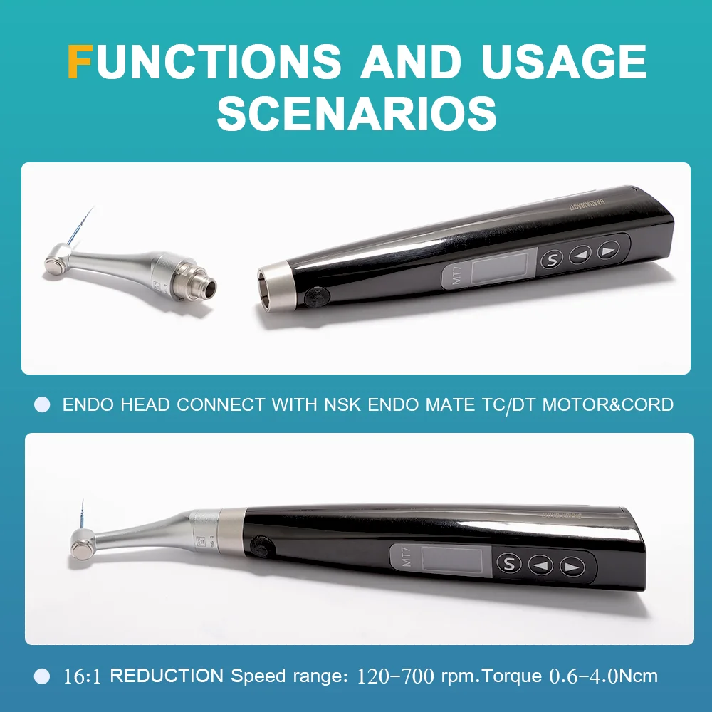 AI-Endo-MT7 Wireless Endo Motor 16:1 Low Speed Handpiece for Root Canal ...