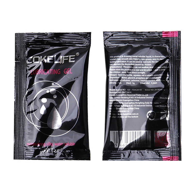 Cokelife Instock Packed Natural Sachets Personal Sex Lubricant Water