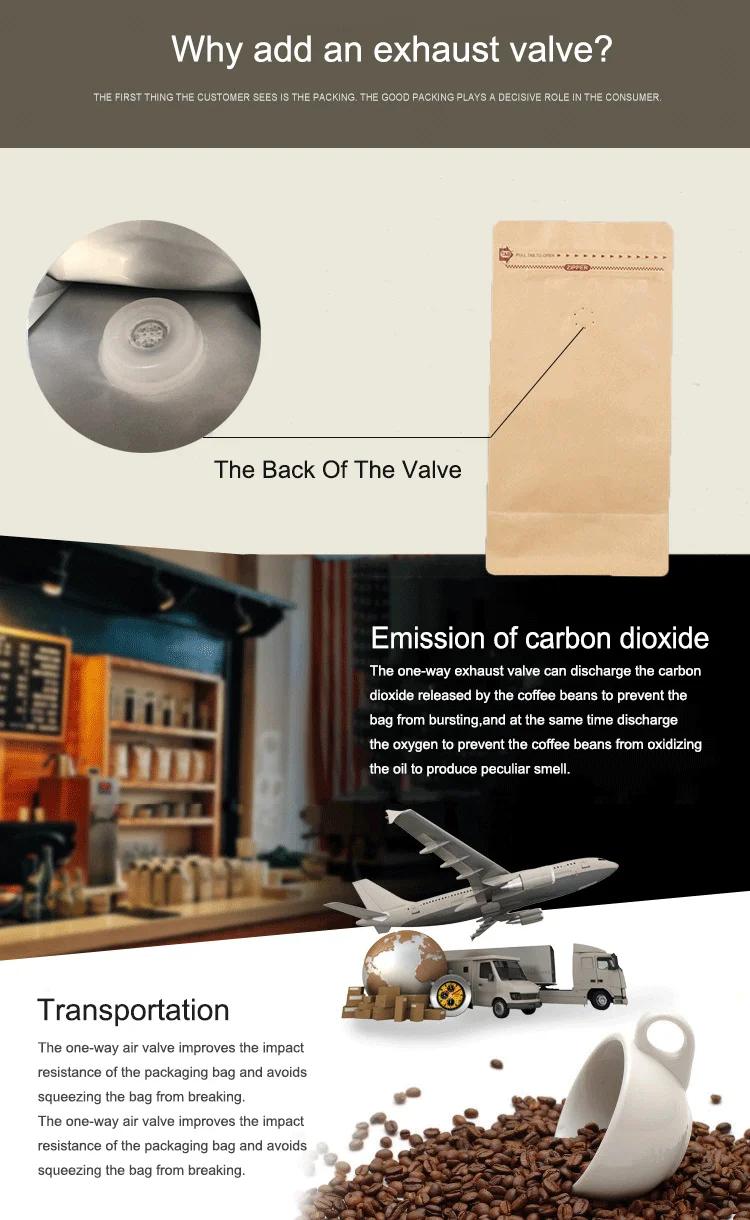 250gr 250gram 2oz 6oz Stand up 4 oz 5 kg 500g Printed Paper Coffee ...