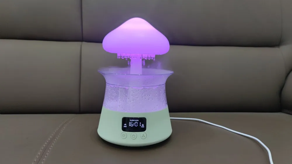 Meditation Alarm Clock Magic Raindrop Sound Night Light Scent Oil ...