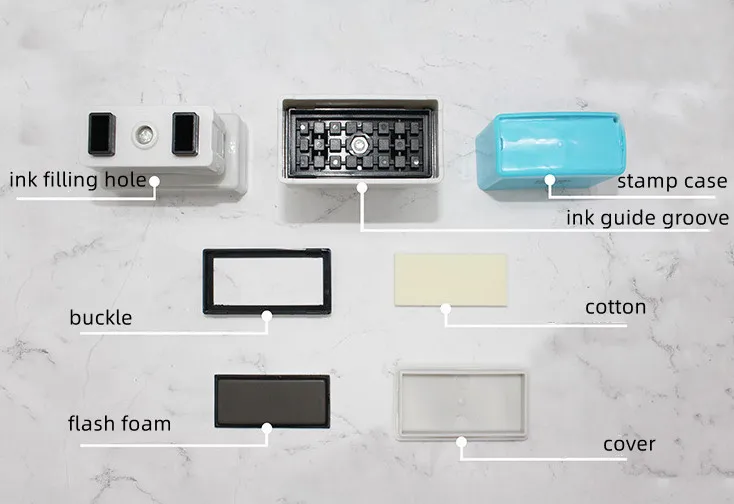 SK Pre Inked Logo Name Stamp Office Teacher Supplies Sellos Double ...