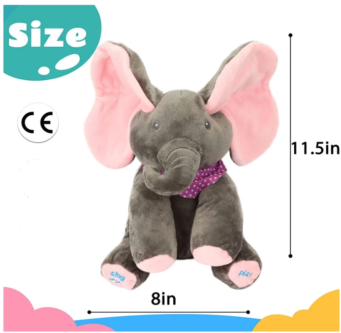 Elephant Interactive Musical Plush Lullabies Toy Musical Singing ...