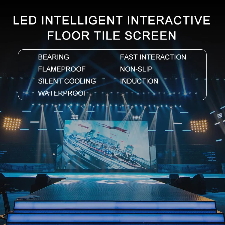 P3.91 Tile Screen Dance Floor Led Display Intelligent Floor Tile Led ...