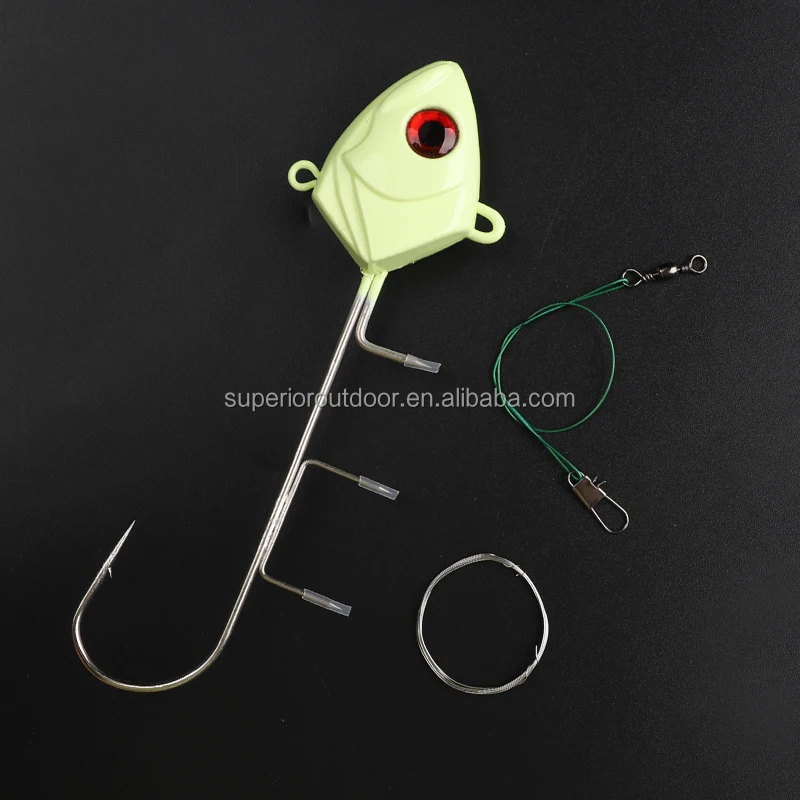 Superiorfishing Tenya Jig Head Sea Fishing Luminous Hairtail Barbed ...