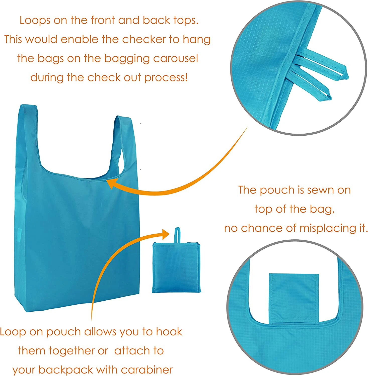 Extra Large Capacity Polyester Shopping Bag Eco-Friendly Grocery Bags ...