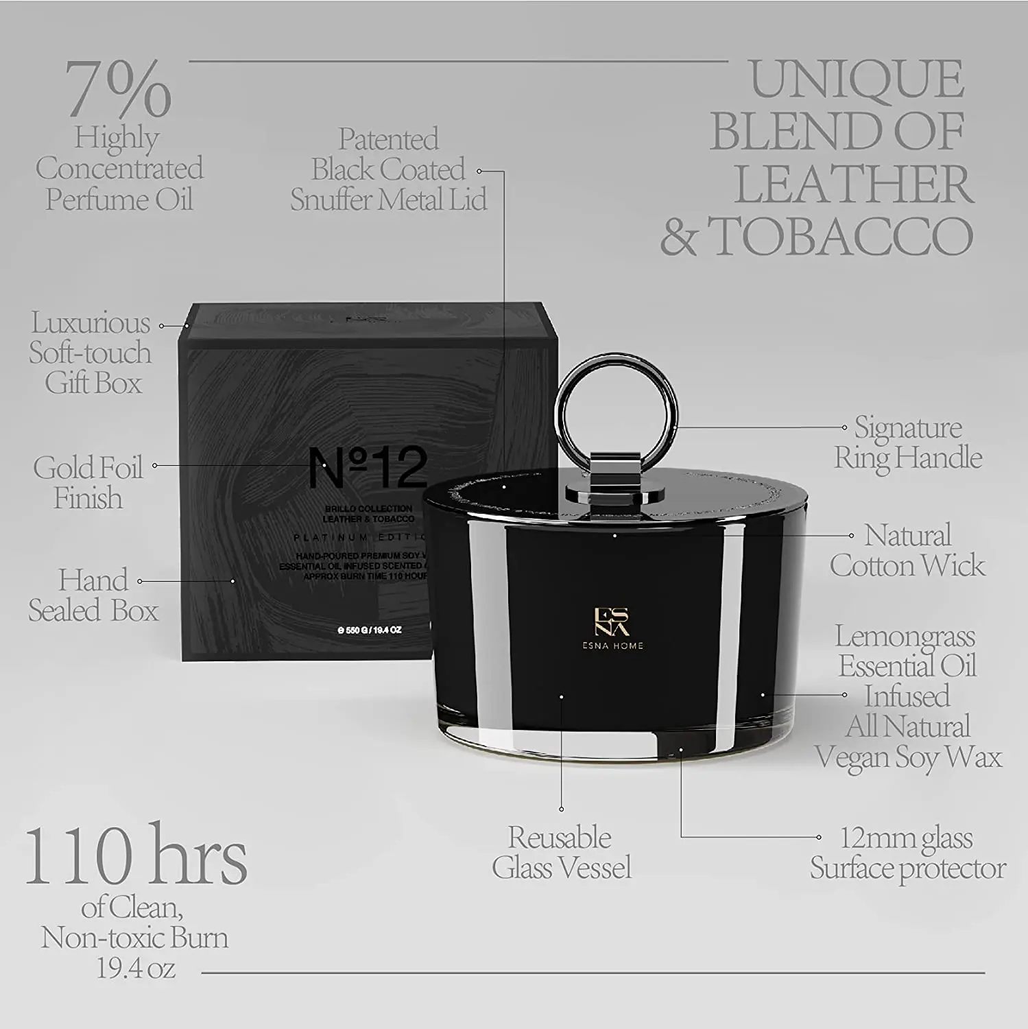 Custom Luxury 3 Wicks Scented Soy Wax Candle Jar Handmade Customized ...