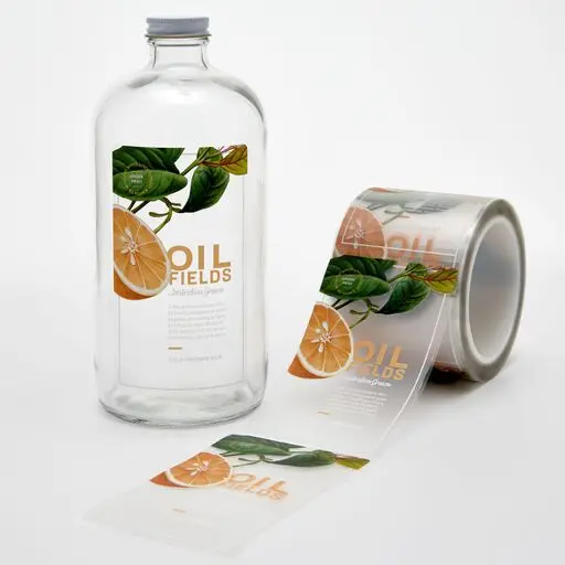 Waterproof Luxury Packaging Bottle Roll Labels for Food