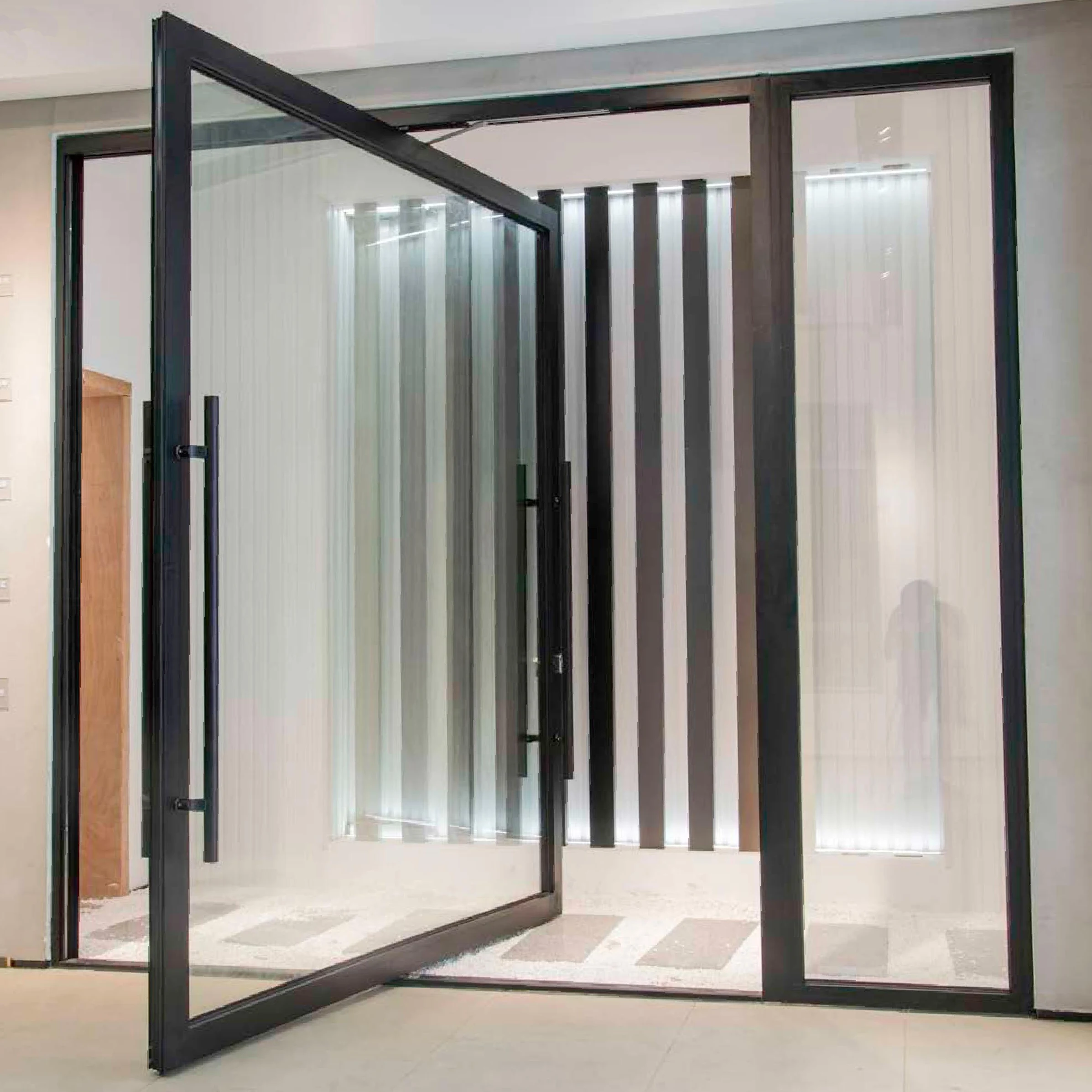 Aluminum Alloy Frame Pivot Door - Luxury Design Entrance