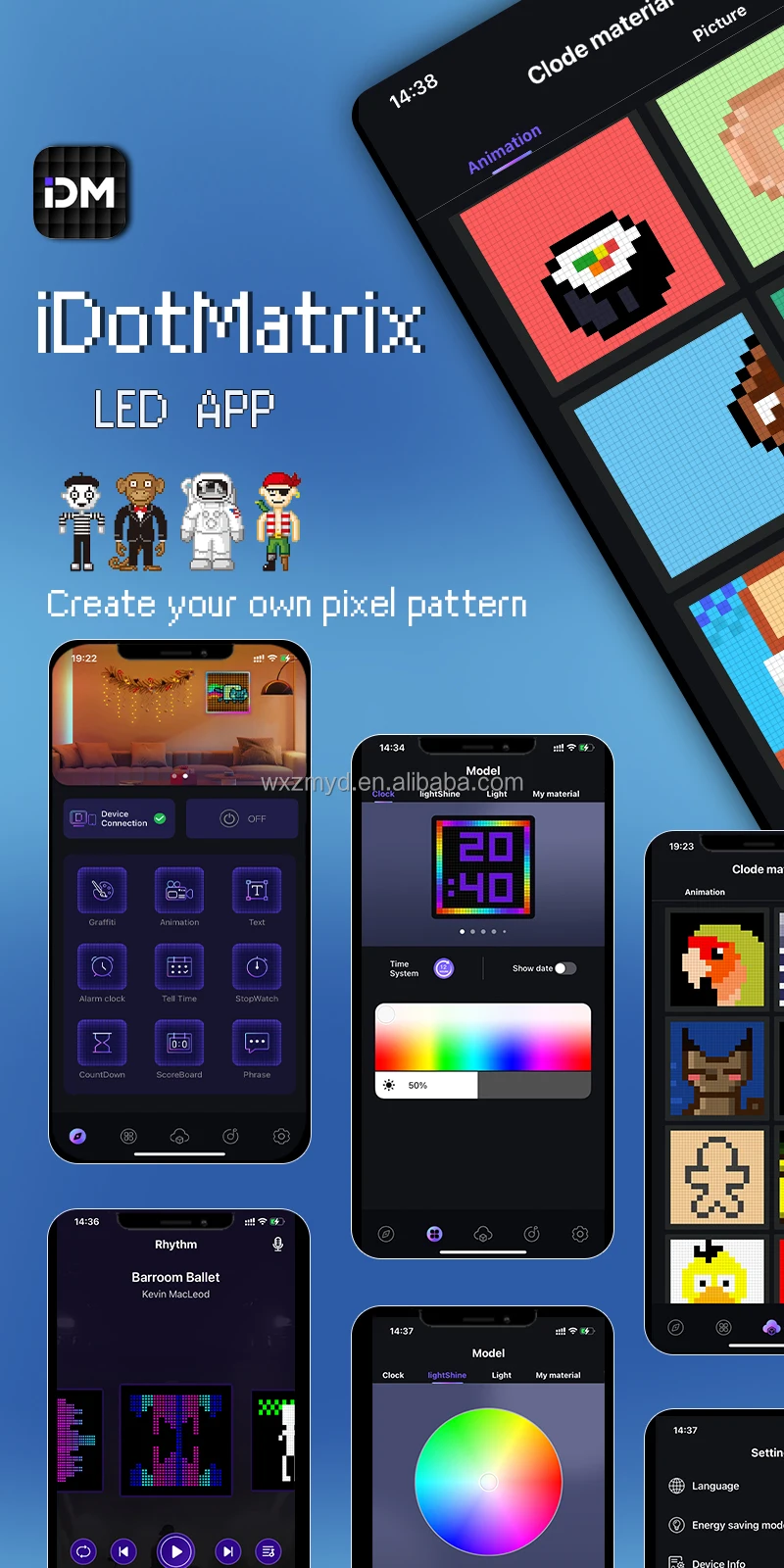 Smart LED Pixel Screen - App Control Programmable Lights