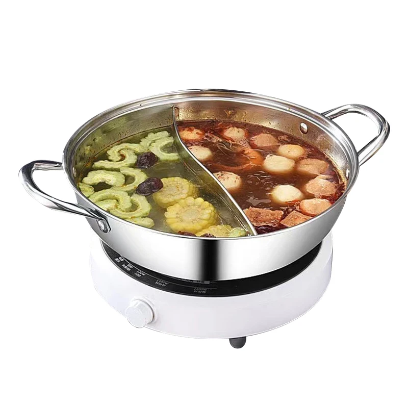 Alibaba.com: Stainless Steel Casserole, 2 Dividers, Hotpot Cooking Pot ...