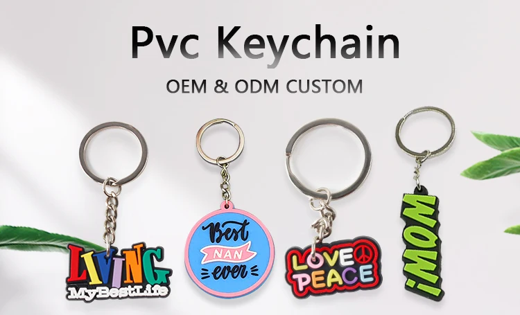 Custom 2d Soft Pvc Keychain Logo Silicon Keychains Silicone Keyring ...