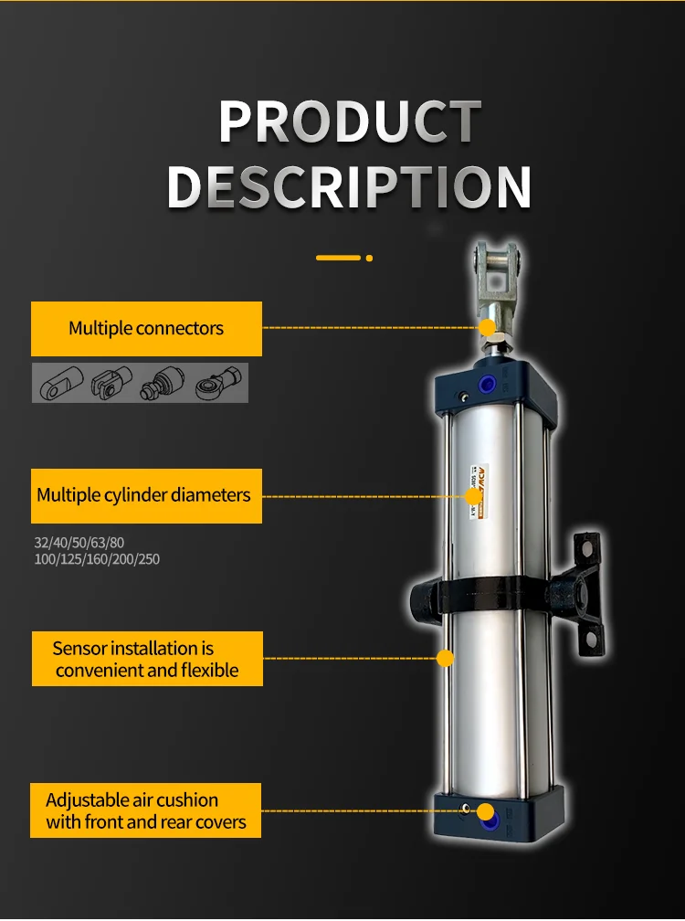 Sc Series Pneumatic Cylinder Double Acting Air Cylinder Four Kinds ...
