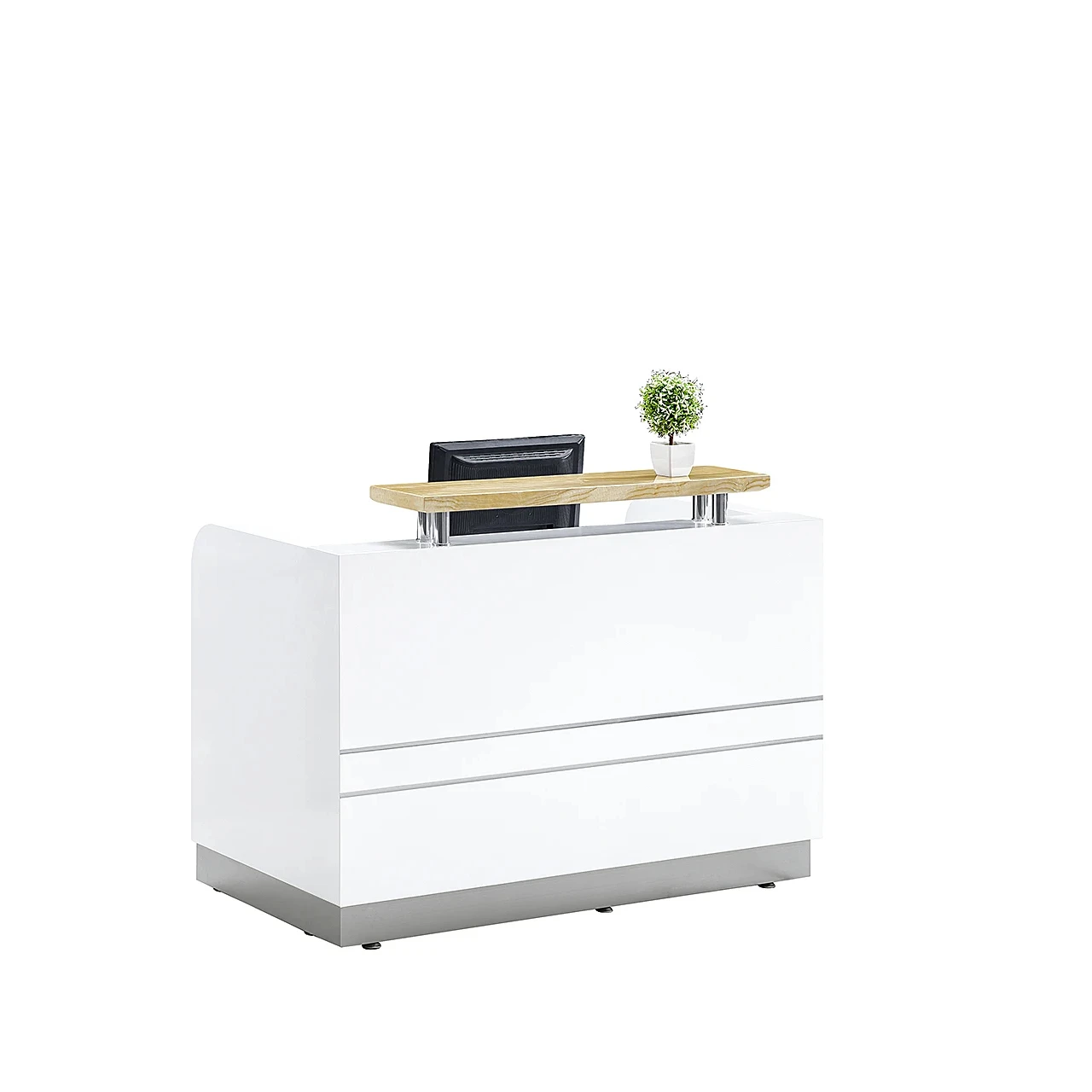 Customisable small reception desk Modern minimalist office furniture ...