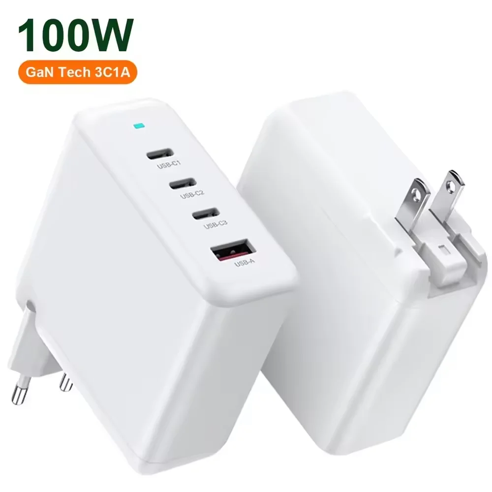 Us Grs Pse 100w Usb C Fast Charger 4 Port Desktop Pd3.0 Gan Fast ...