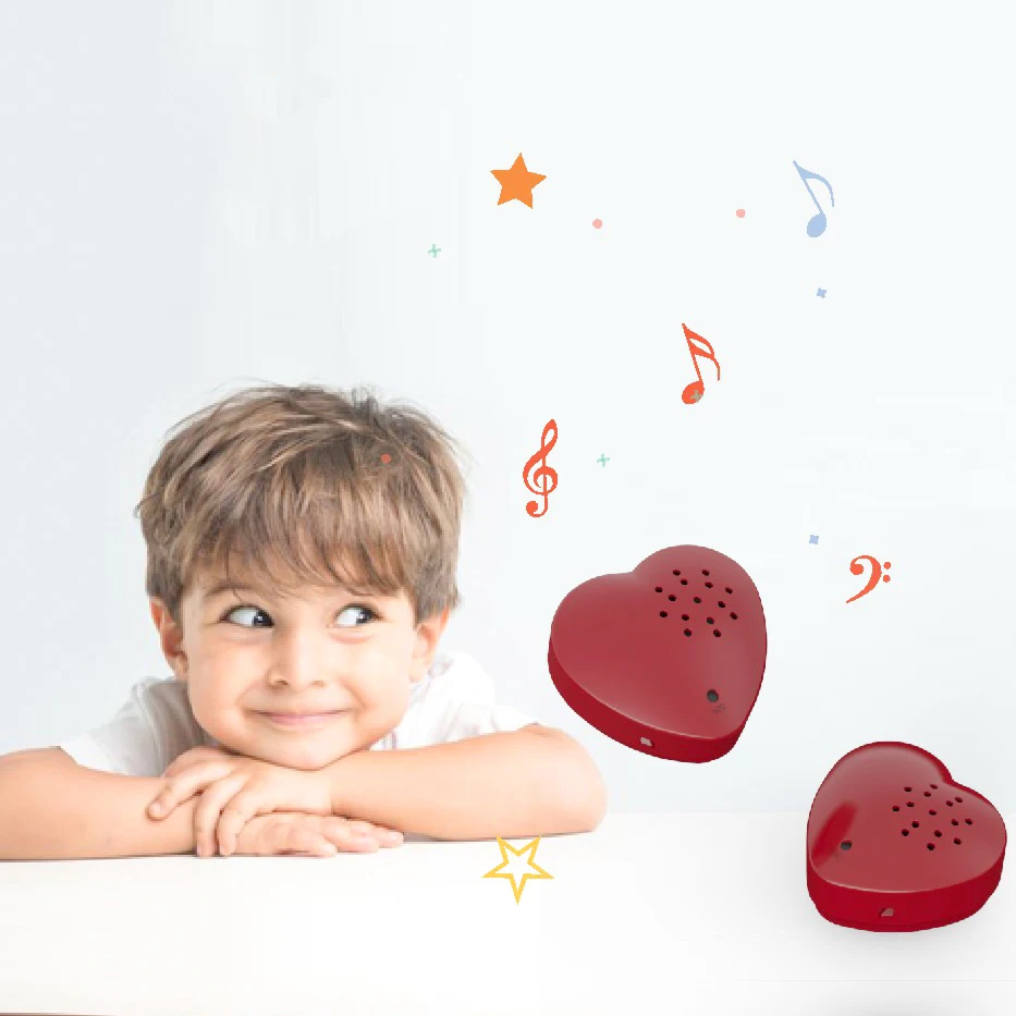 Custom ABS Plastic Toys - Recordable Heart Shape Recorder