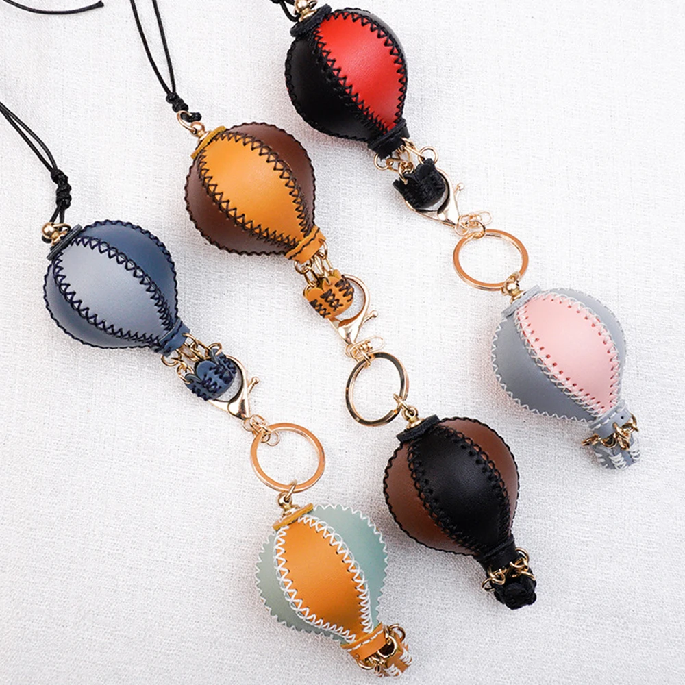 DIY Handmade Genuine Leather Balloon Key Chain Holder