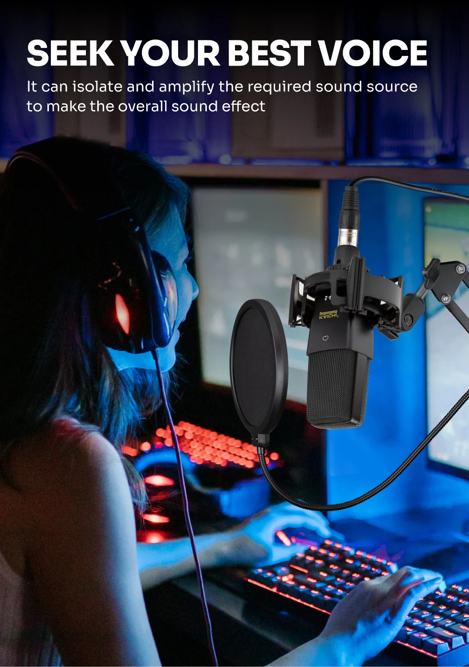 BAIFEILI S414 Professional 48V Wired Studio Recording Microphone ...