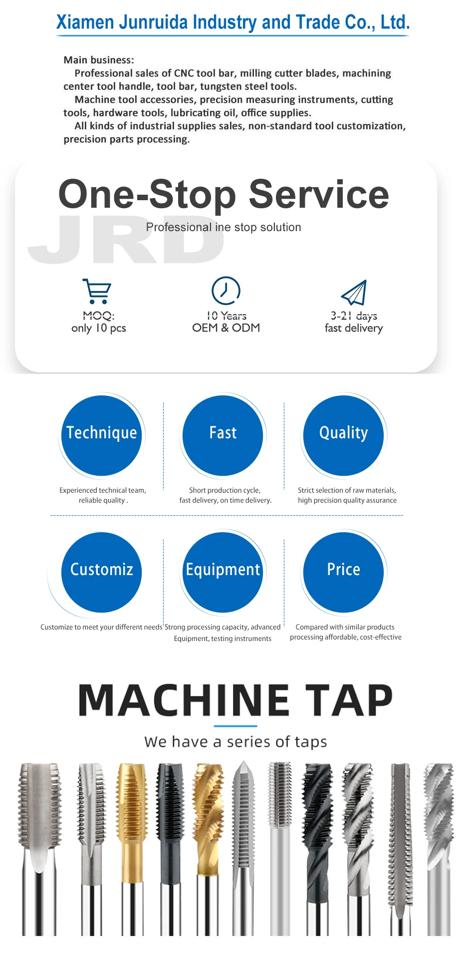 Hot Sale 6pcs Tapping Screws For Metal M3 To M10 Metric Combination Hss ...