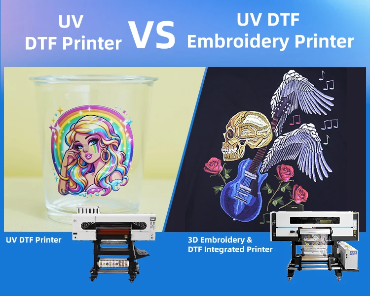 New Arrival 600MM 3D Embroidery UV DTF Printer for Textile with 3 Head ...